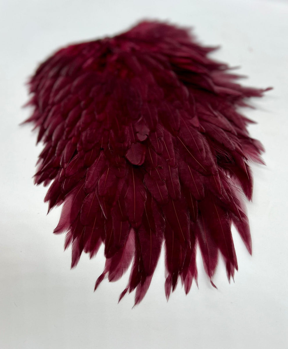 FF signature Hen Saddle Claret – La Boite a Mouche