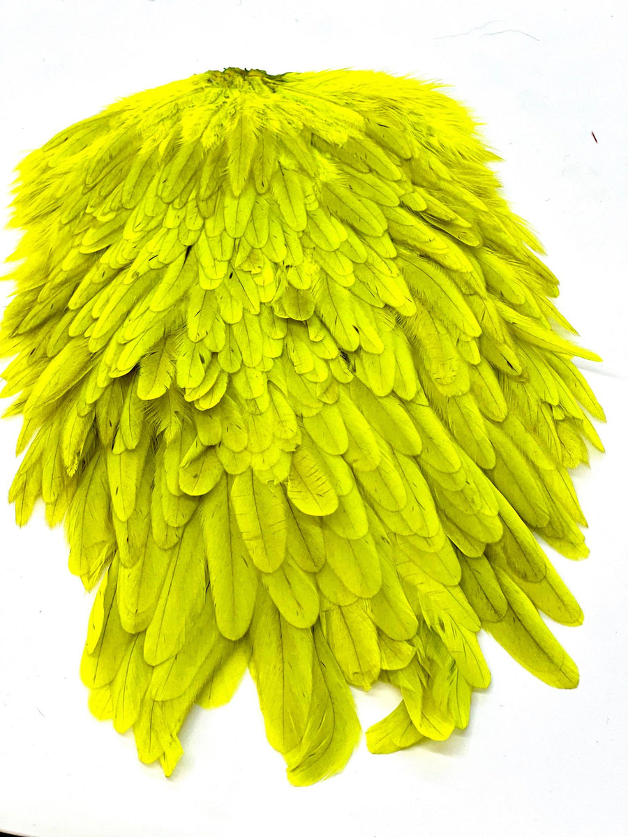 FF signature Hen saddle dirty chartreuse – La Boite a Mouche